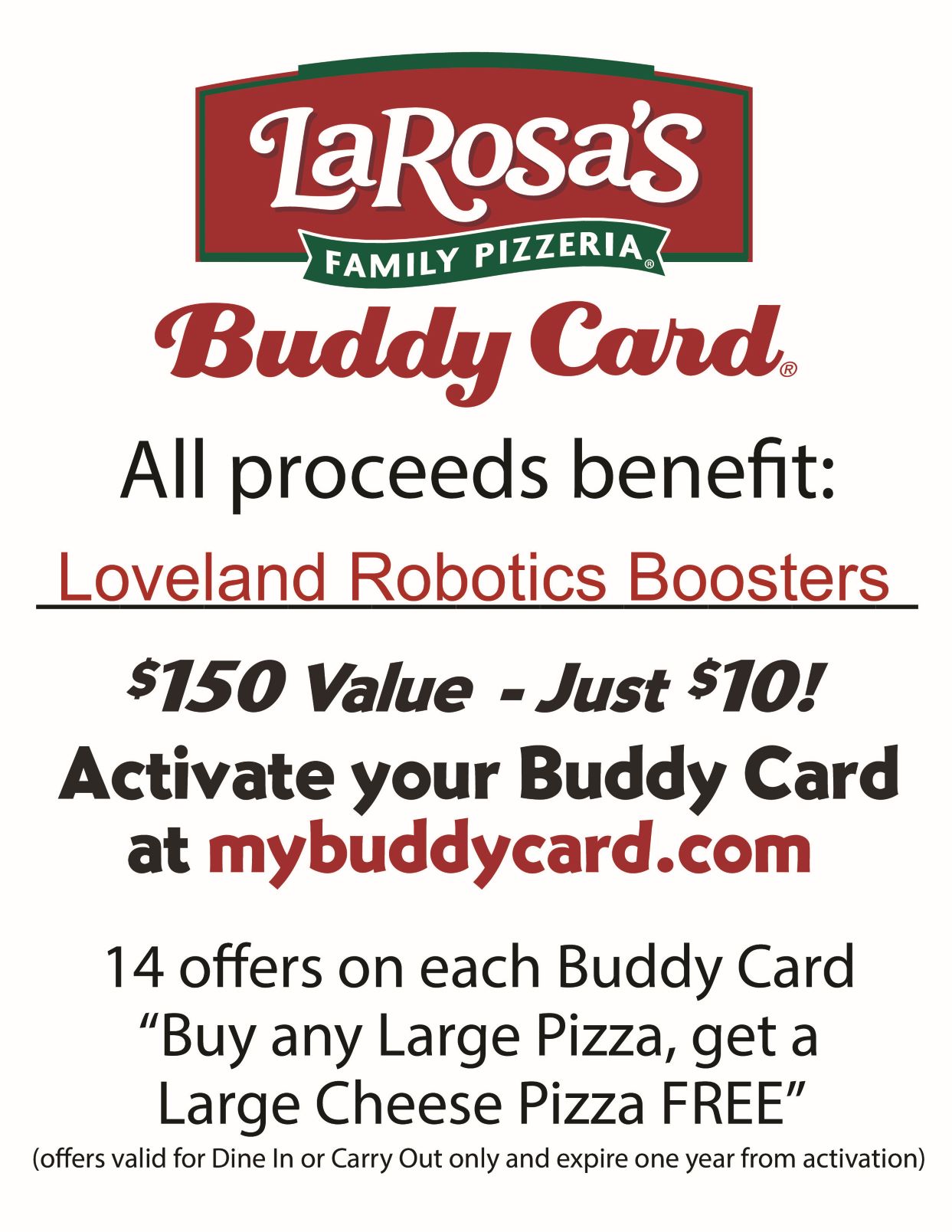 Buddy Card Fundraiser – Loveland Robotics Boosters Inc